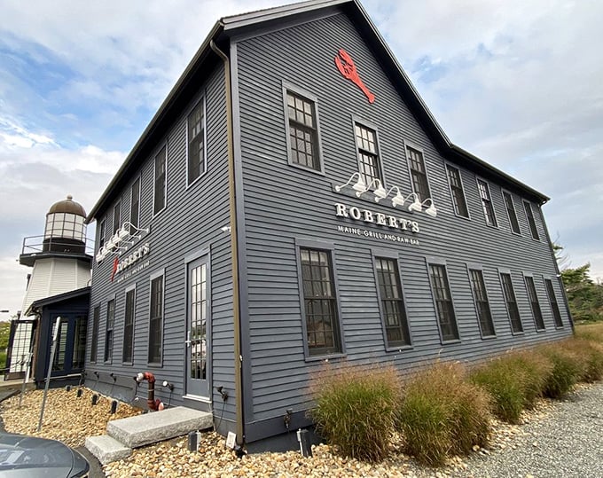 Industrial chic meets coastal charm in this renovated building, where seafood dreams come true.