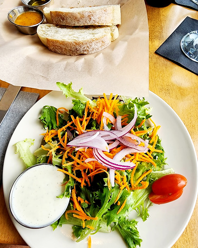 A garden-fresh salad that proves sometimes the simplest things can be the most beautiful. Photo credit: Mel