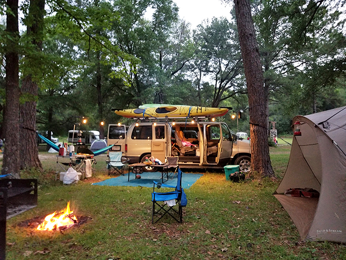 Campfire tales and starry skies &ndash; the perfect recipe for an evening at Vortex Spring. Just add marshmallows and ghost stories. Photo credit: Nick Cantrell