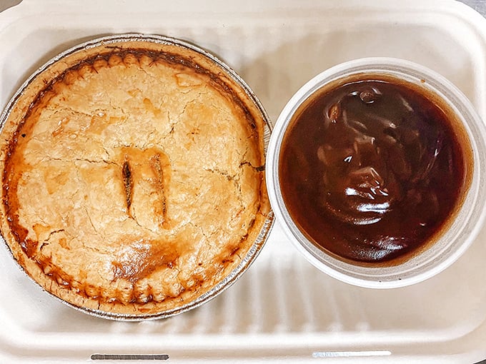 Gravy: the nectar of the gods, now available on your pie. This rich, savory river of deliciousness turns every bite into a flavor adventure.