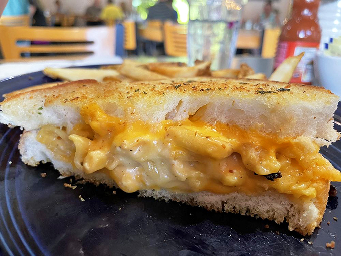 Ladies and gentlemen, meet the sandwich that puts the "comfort" in comfort food. It's like a warm hug for your mouth, with cheese pulling longer than a Michigan winter.