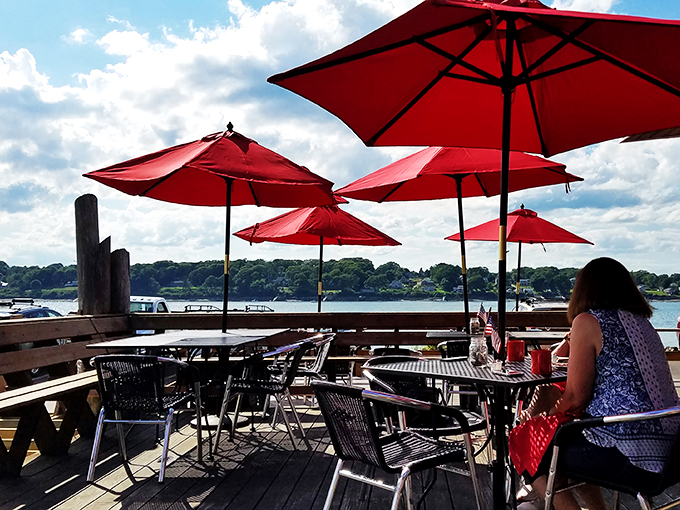Al fresco dining with a side of ocean breeze. It's like your deck at home, but with better food and no dishes to wash.