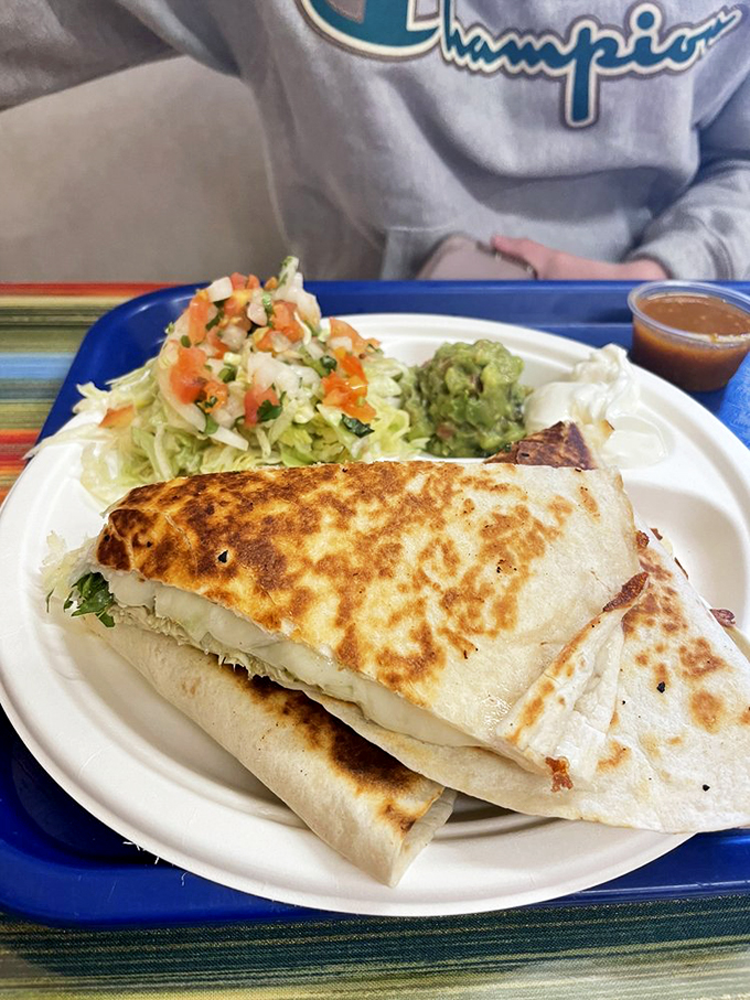 The quesadilla of your dreams! Golden-brown, perfectly grilled, and ready to transport you to cheese heaven faster than you can say "más por favor."
