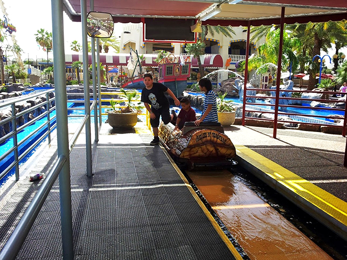 Surf's up in the desert! This water ride promises a refreshing adventure, no ocean required.