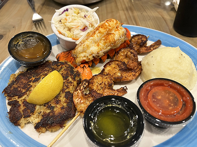 Behold, the seafood lover's jackpot! This platter is like a greatest hits album for your taste buds&mdash;every bite's a chart-topper. Photo credit: Darian J