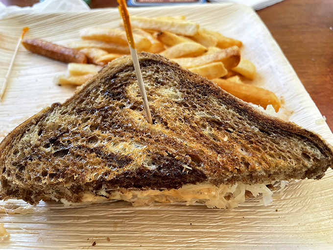 Is it a sandwich? Is it a work of art? Why not both? This beauty's stacked higher than my to-read pile. Photo credit: Shari Mohman