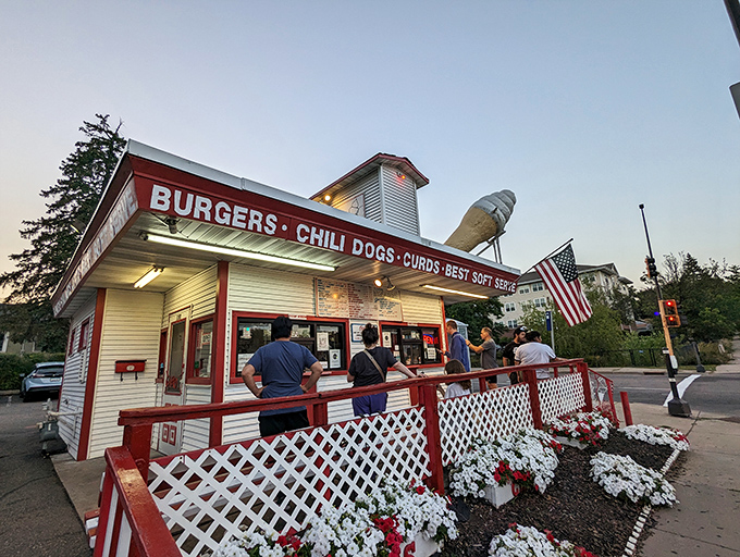 Soft serve heaven in St. Paul! Conny's charming stand, complete with giant ice cream cone, is like a summer mirage come to life.