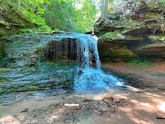 Nature's own shower curtain! Walk behind this hidden cascade for a perspective that'll wash away your everyday worries.