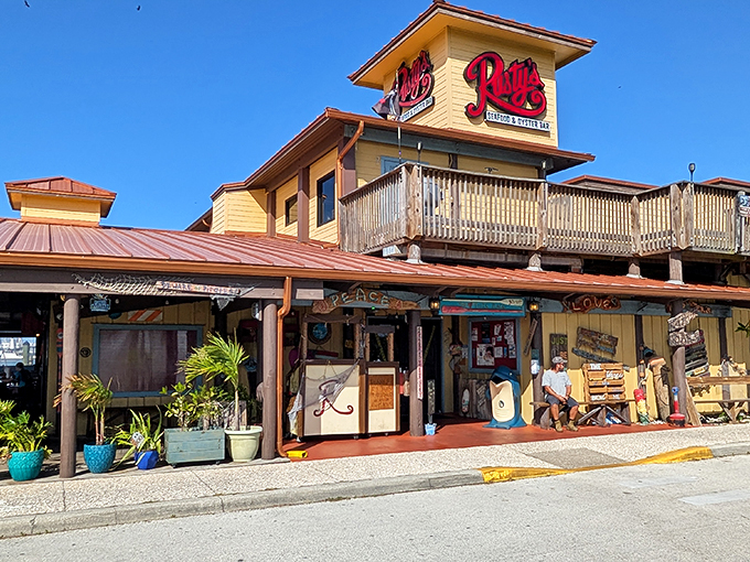 Rusty's Seafood & Oyster Bar: Cape Canaveral's launchpad for flavor! Watch cruise ships set sail while you dive into ocean-fresh delights.