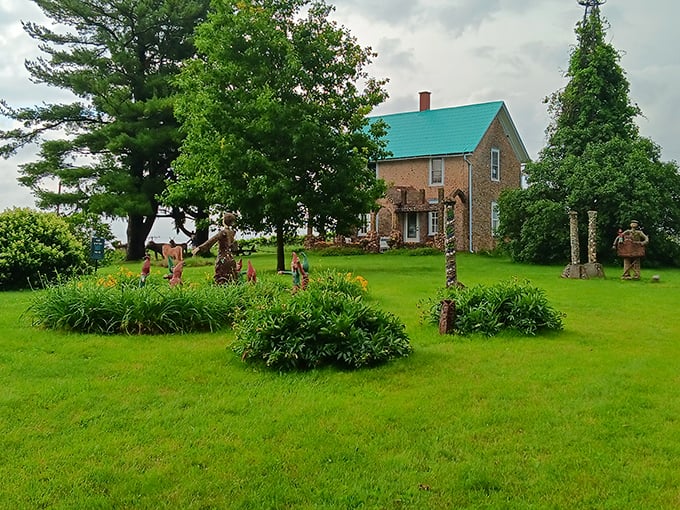 When your house dresses up for Mardi Gras and never takes the costume off. Welcome to Wisconsin's blingiest barnyard!
