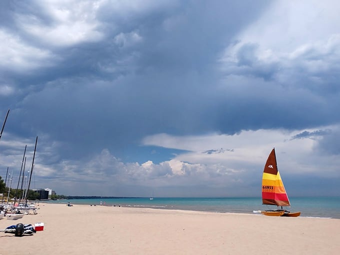 Fifty shades of blue: Lake Michigan showing off its color palette, making every Instagram filter look downright unnecessary.