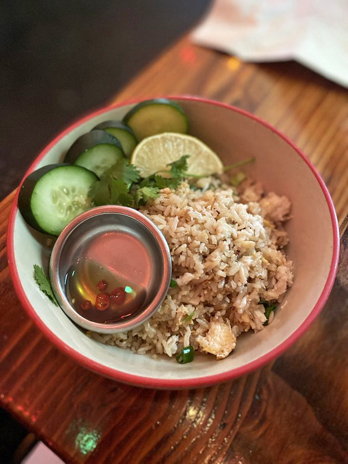 Crab fried rice: Where comfort food meets seaside indulgence. It's a hug for your taste buds, with a zesty twist.