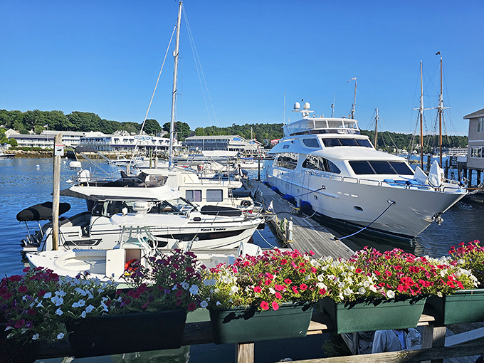 Boats, blooms, and boundless beauty. This view is so postcard-perfect, you'll be tempted to lick a stamp and mail yourself home.