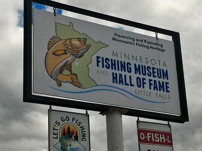The sign says it all &ndash; preserving Minnesota's fishing legacy, one artifact at a time. Let's go fishing... for knowledge!