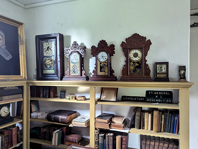 These antique timepieces and leather-bound books remind us that before smartphones, we had actual face time with actual faces.