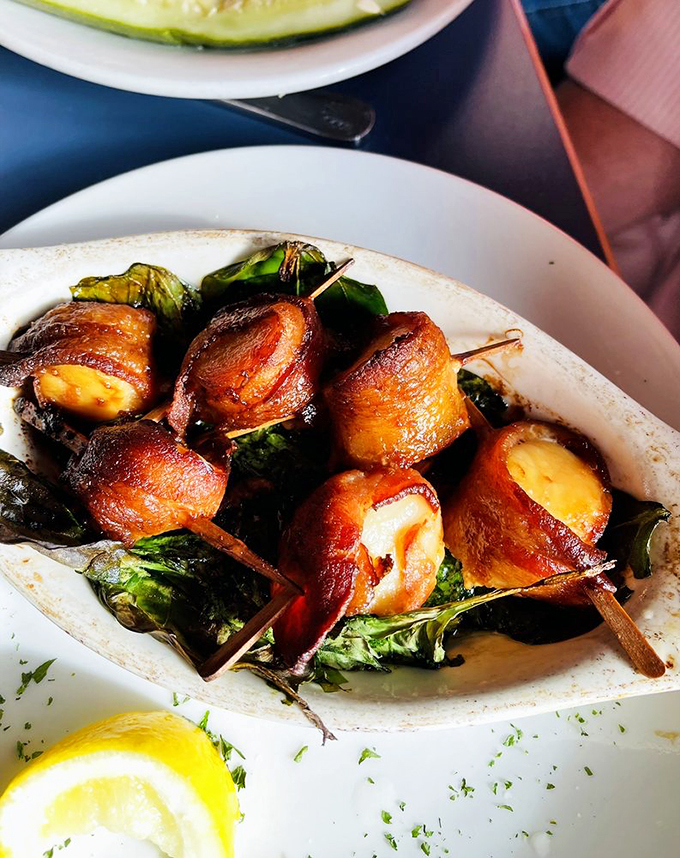 Bacon-wrapped scallops: where smoky meets sweet in a dish that proves some relationships are meant to last forever.