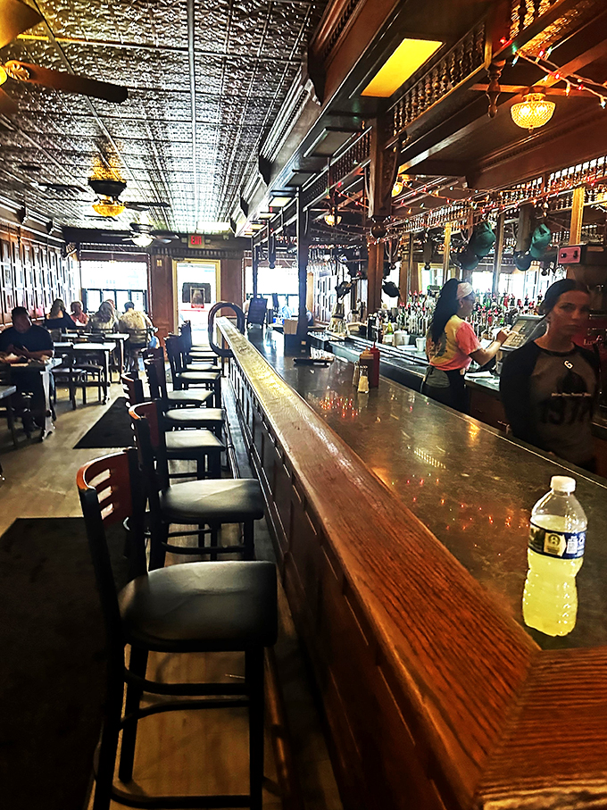 Where meat meets merry-making! This inviting bar is the perfect spot to wash down your smoky feast with a cold one.