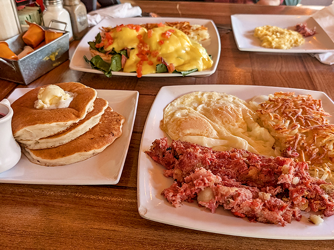 Breakfast of champions? More like breakfast of small armies! This spread could fuel a hike to the moon and back.