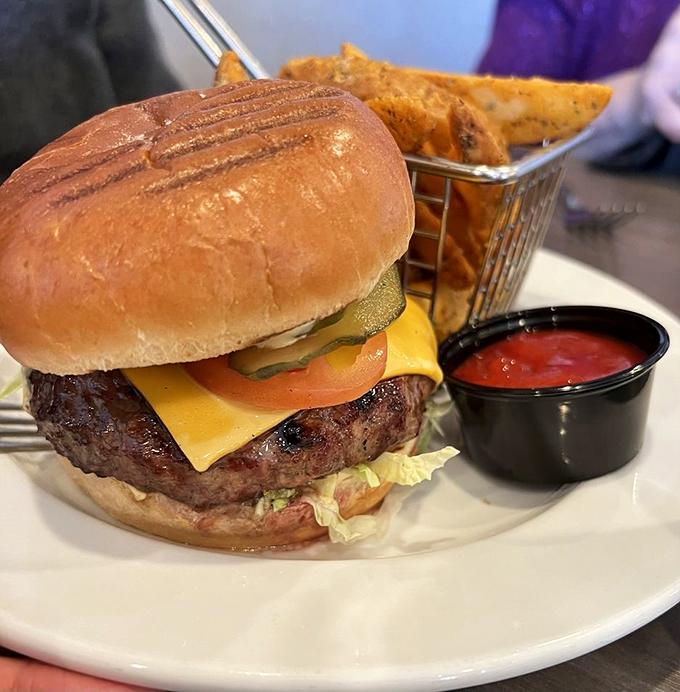 This isn't just a burger&mdash;it's a masterpiece of melted cheese, fresh vegetables, and perfectly grilled beef.