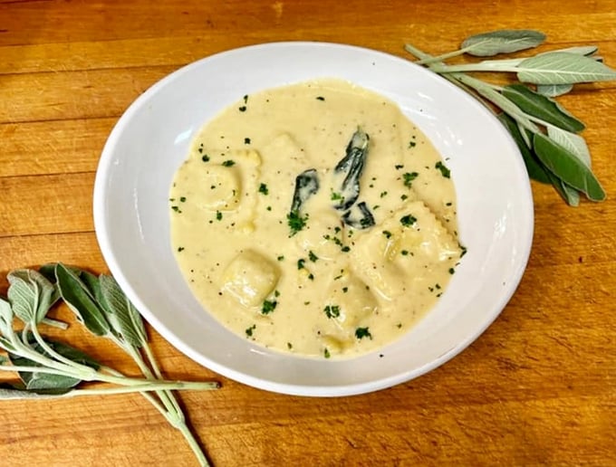 Butternut squash ravioli: Autumn on a plate. It's so good, you might forget about pumpkin spice everything.