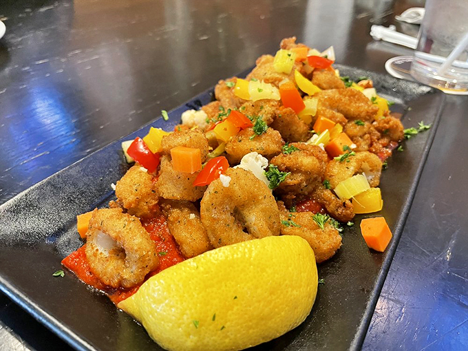 Crispy calamari that's traveled less distance from ocean to plate than most people's morning commute.