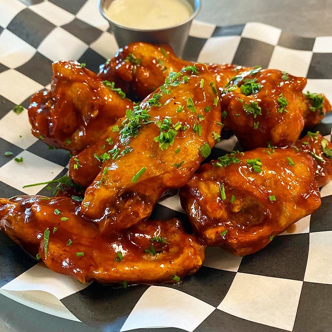 Glazed wings that shine like culinary jewels, proving that sometimes the simplest dishes make the biggest impact.