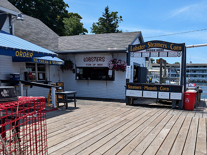 "Lobsters, steamers, and corn – oh my!" This seaside snack shack is like the Yellow Brick Road for seafood lovers. Follow the wooden planks to deliciousness.