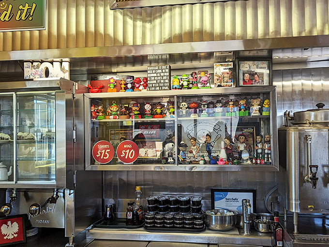 Nostalgia for sale! This quirky decor isn't just decoration, it's a time machine taking you back to simpler, more colorful times.