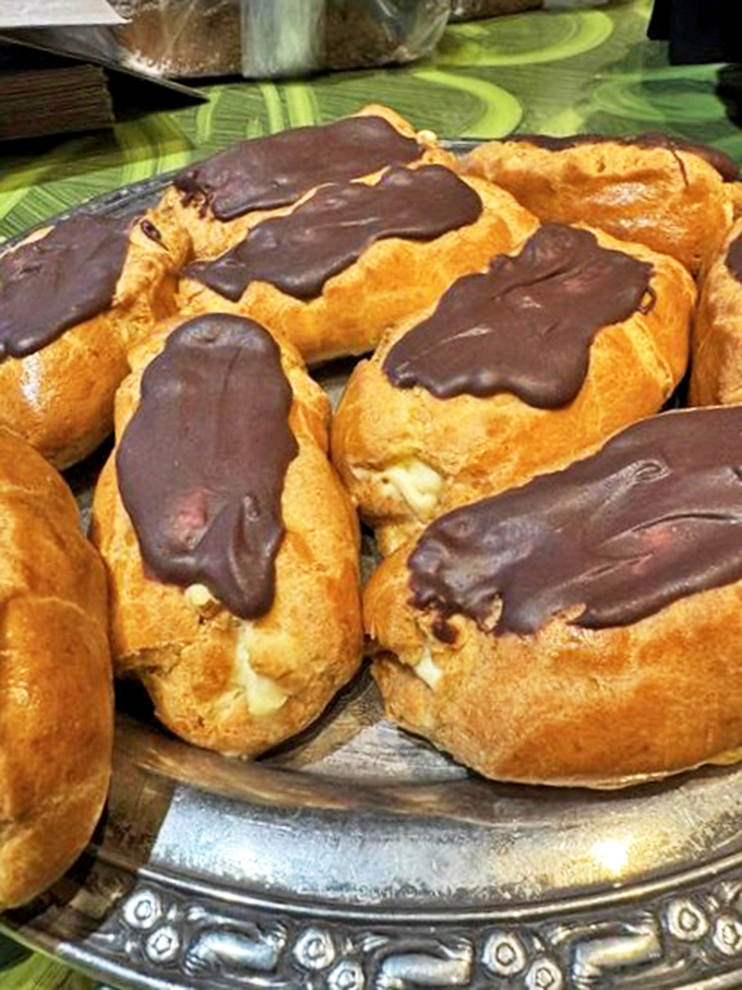 Chocolate-topped eclairs that make you question why anyone ever invented self-control in the first place.