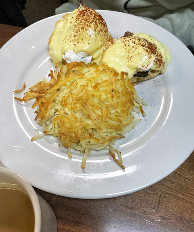 Hollandaise sauce dripping like liquid gold. This Benedict is so good, it might make you forget about that other Benedict (Cumberbatch).