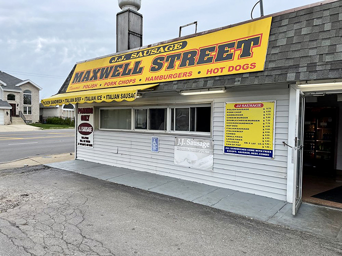 White siding, yellow signage, and endless possibilities—sometimes the best things come in simple packages.