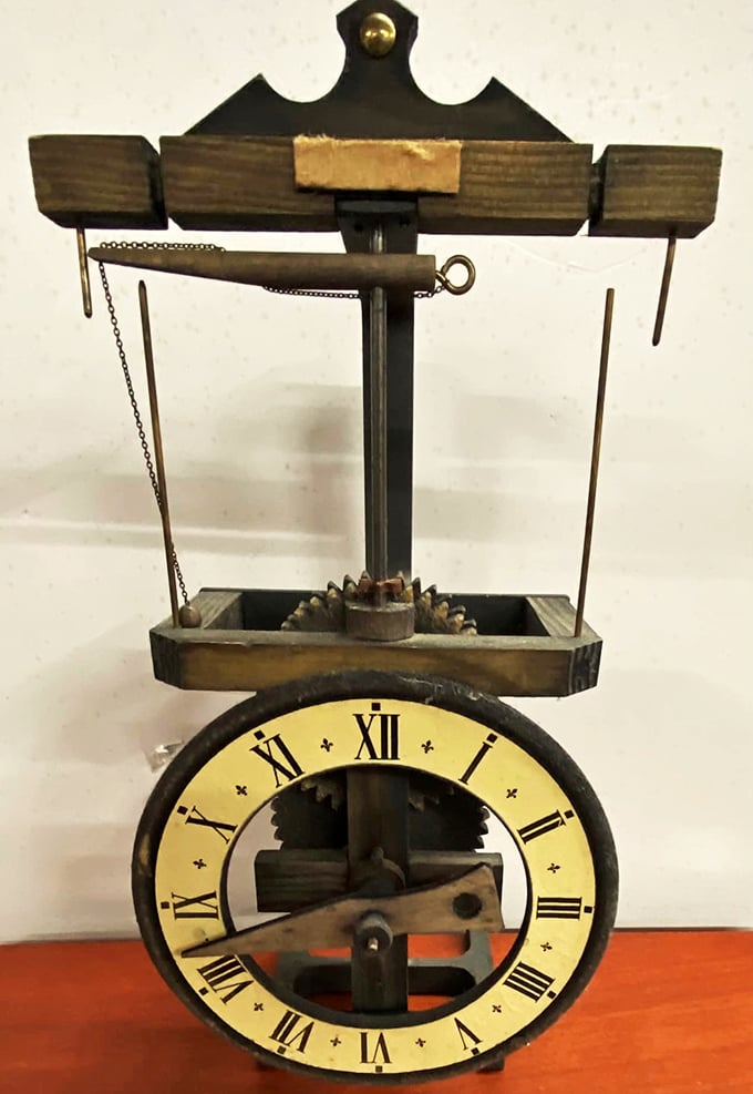 Time flies when you're having fun, and this quirky timekeeper proves it! Part clock, part sculpture, all conversation starter.