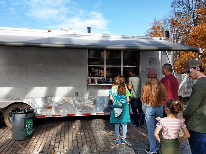 Food truck heaven! Where culinary dreams come true on wheels. Who needs a five-star restaurant when you've got gourmet grub on the go?