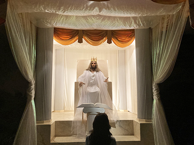 The ultimate meet-and-greet! Jesus welcomes all comers in this awe-inspiring throne room scene. No RSVP required, just bring an open heart.
