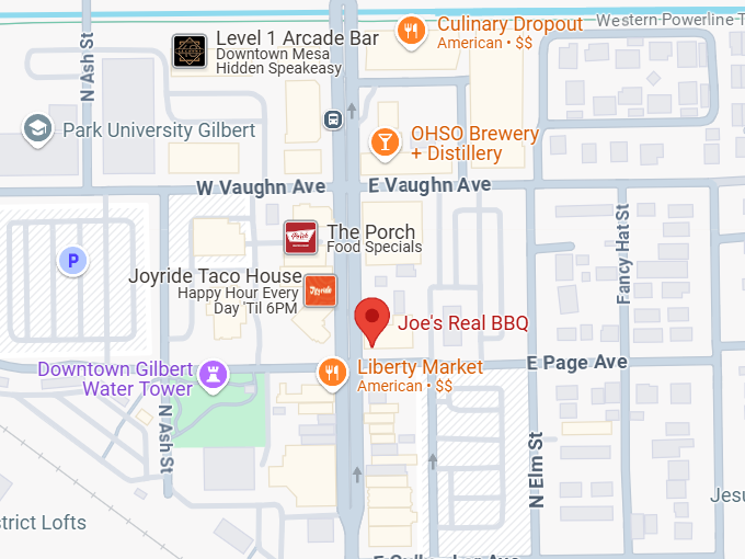 16. Joe's Real BBQ map