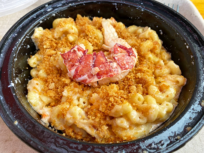 Lobster mac and cheese: where comfort food meets luxury in a perfect marriage of land and sea. Photo credit: Joey Reichhoff