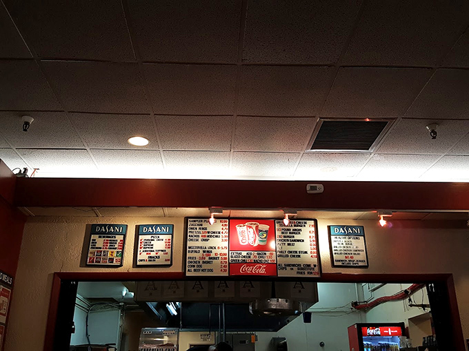 The snack bar menu offers all the classics - because you can't bowl on an empty stomach.