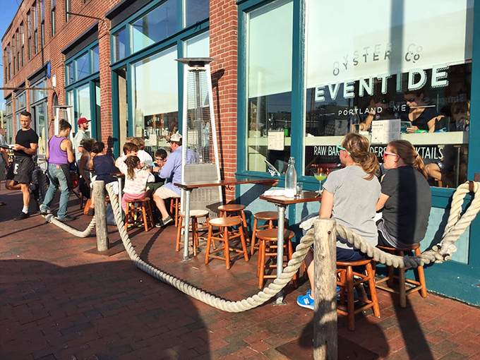 Sun-soaked outdoor seating that screams "summer in Maine." It's the perfect spot to people-watch while you slurp and sip.