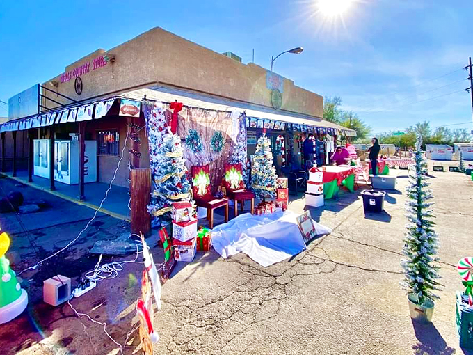Who says you can't have a party in the desert? Wells Country Store transforms into a festive hub, proving that community spirit thrives even in the most unexpected places.