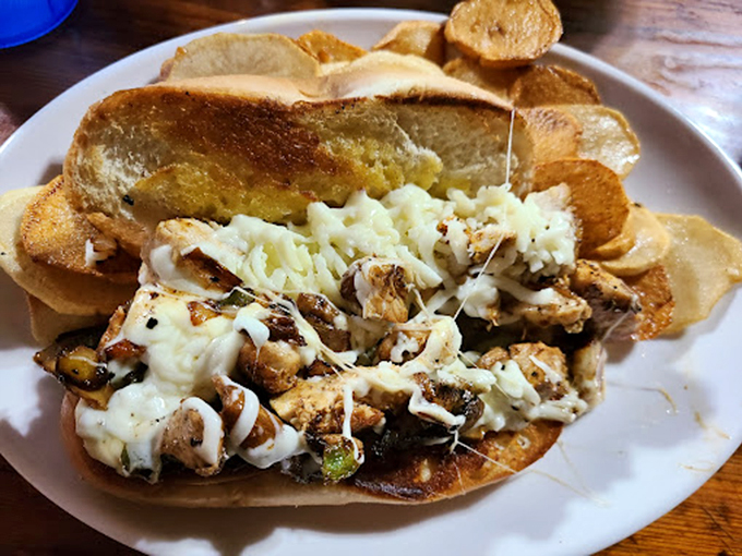 Melted cheese cascades over perfectly seasoned meat&mdash;this Philly knows exactly what it's doing.