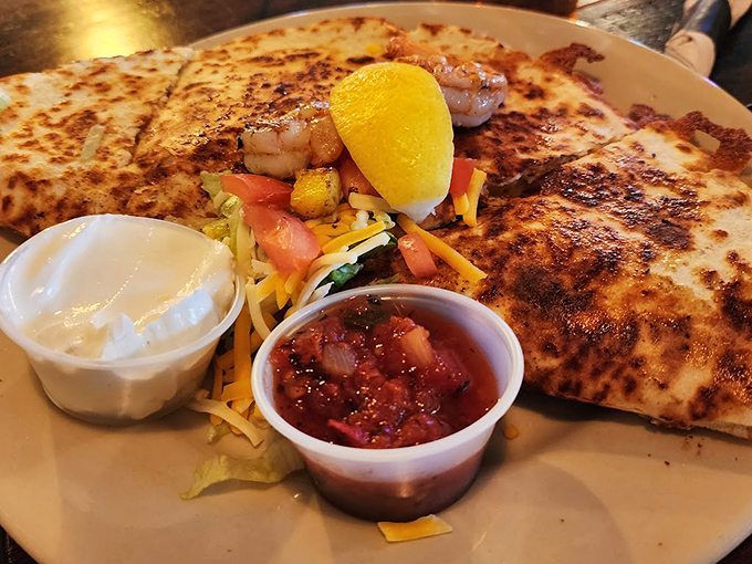 A seafood quesadilla that brings together the best of both worlds - coastal Maine meets south-of-the-border flair.