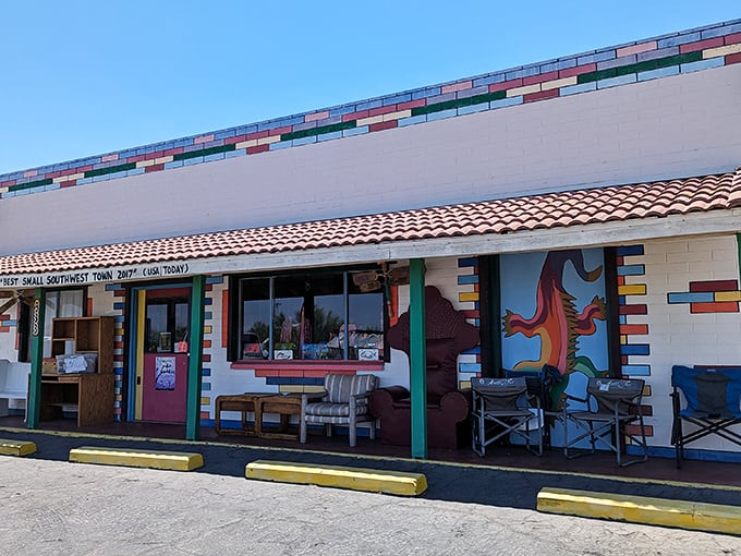 ReImagine: Ajo's own Technicolor dreamcoat! This building proves that even in the desert, life can be a rainbow. Photo credit: Brian - TGR