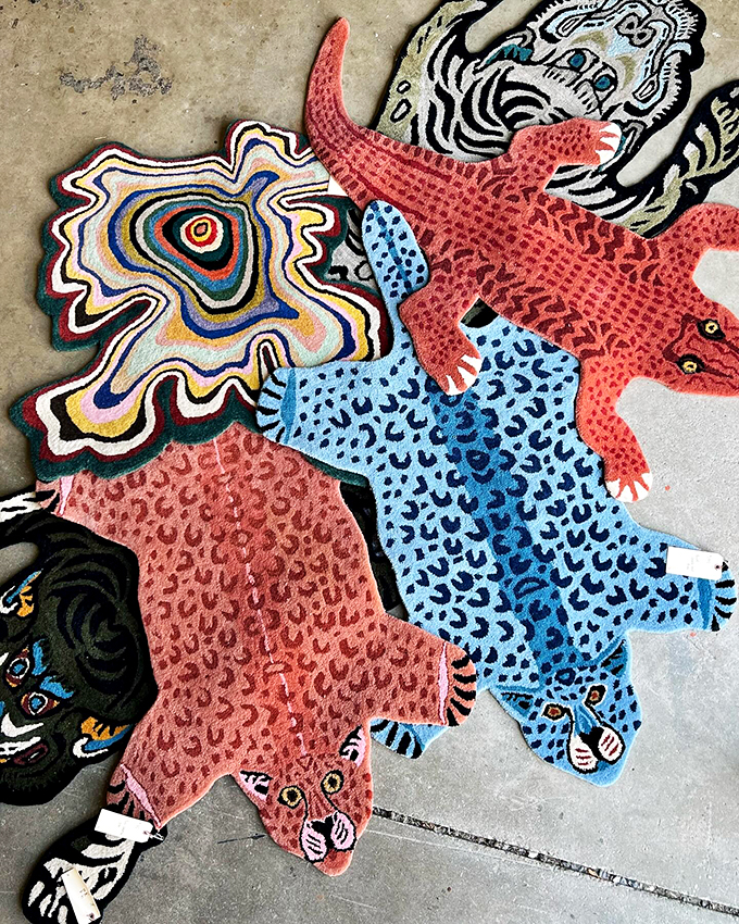 These rugs aren't just floor decor; they're psychedelic safaris for your feet. Groovy, baby!