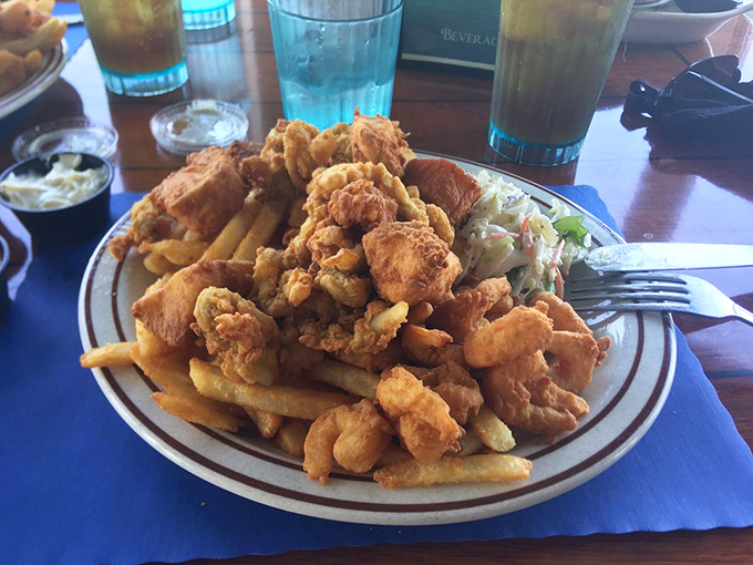 The seafood lover's jackpot! This platter is like a greatest hits album for your taste buds. Forget counting calories – here, we count blessings.