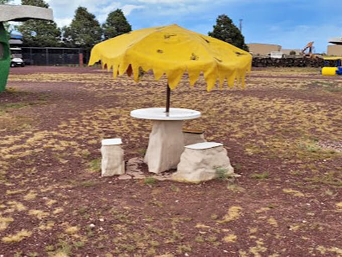 The original outdoor dining experience&mdash;complete with a prehistoric sunshade that beats any modern umbrella.