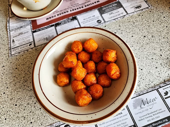 Sweet potato tots: the sophisticated cousin of regular tater tots. These golden nuggets are begging for a dip.