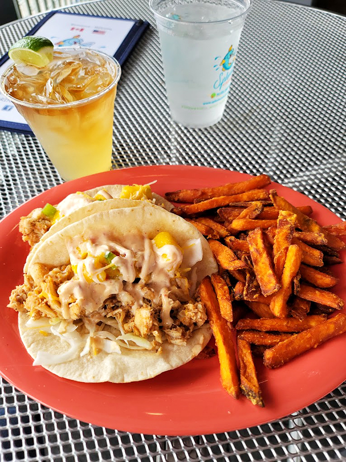 Taco Tuesday meets comfort food heaven, with sweet potato fries that steal the spotlight.