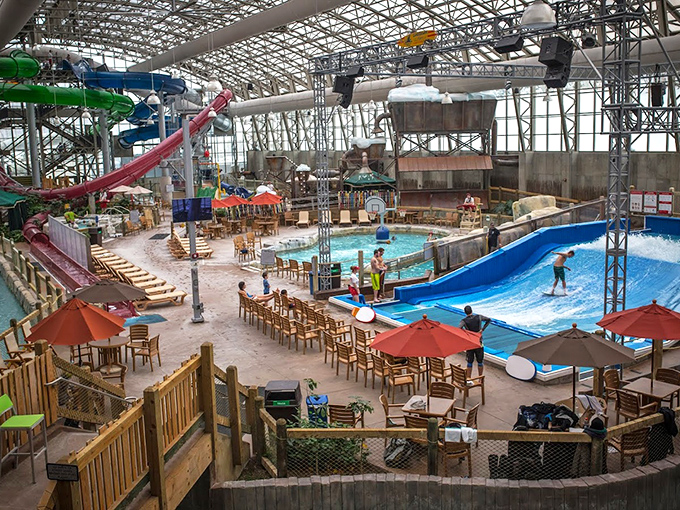 From surfing to sliding, every corner of this 50,000-square-foot facility promises a different kind of aquatic adventure.
