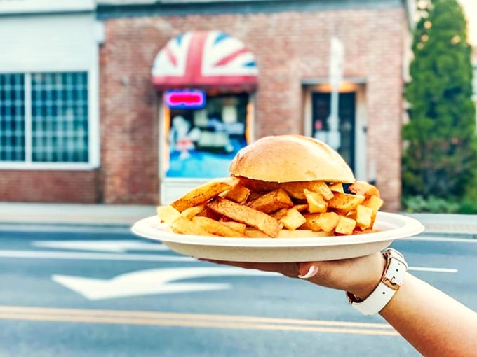 The "chippy butty" – a sandwich that laughs in the face of low-carb diets. It's like carbs decided to have a party and everyone's invited.