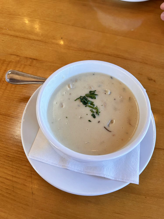 Clam chowder so creamy, it could solve world peace. One spoonful and you'll be planning your move to Maine faster than you can say "ayuh."